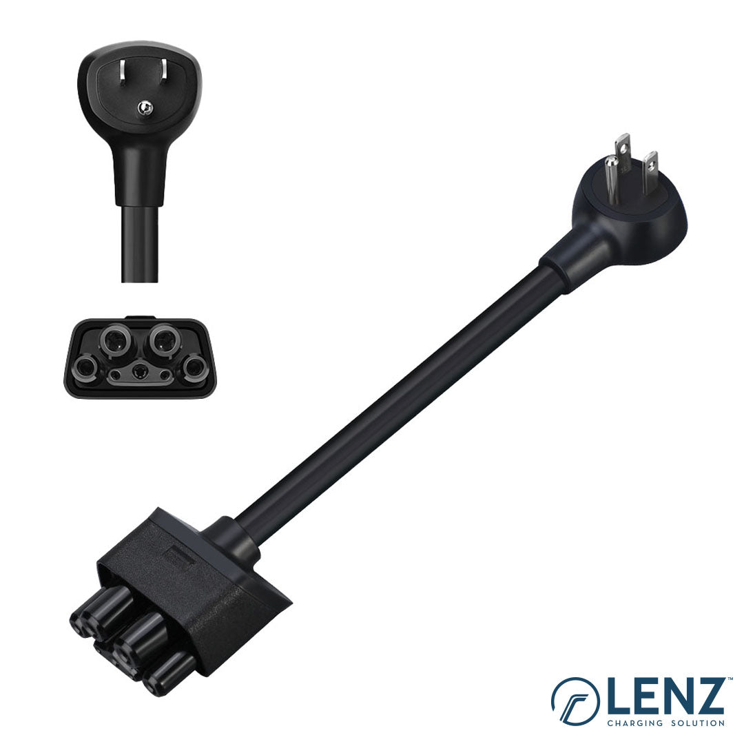 NEMA Adapter Compatible with Tesla Gen 2 Mobile Charger (5-15) 10" Len